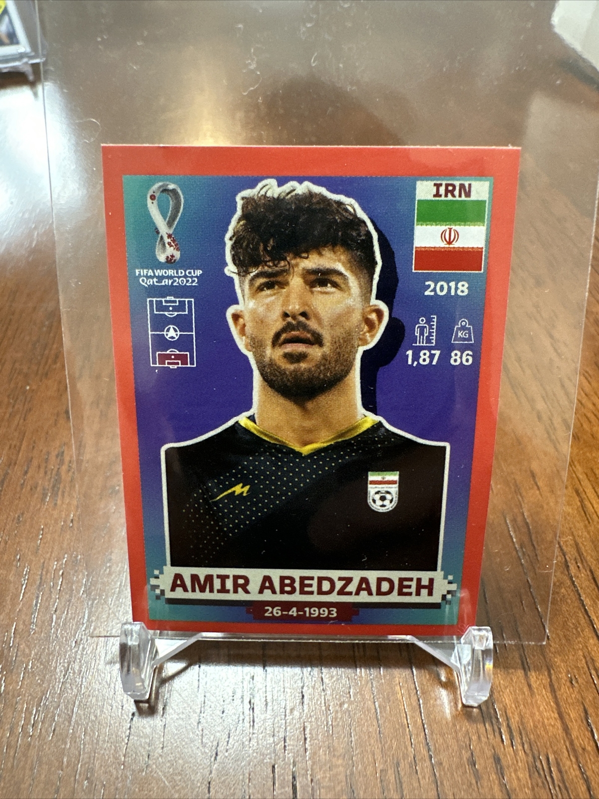 2022 Panini FIFA World Cup Qatar Sticker Amir Abedzadeh Iran IRN 3 | eBay
