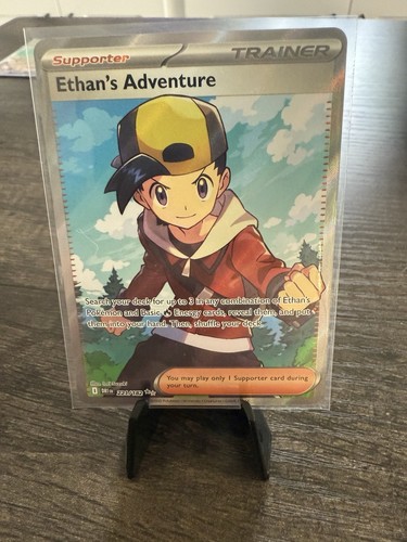 Pokémon Destined Rivals Ethan’s Adventure Full Art 221/182 Near Mint Or ...