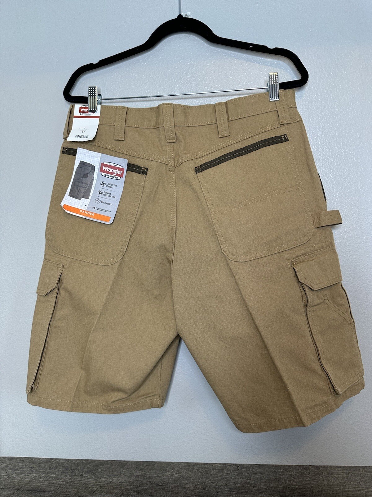 New Men's Wrangler Work Shorts Relaxed Fit Size 34 | eBay