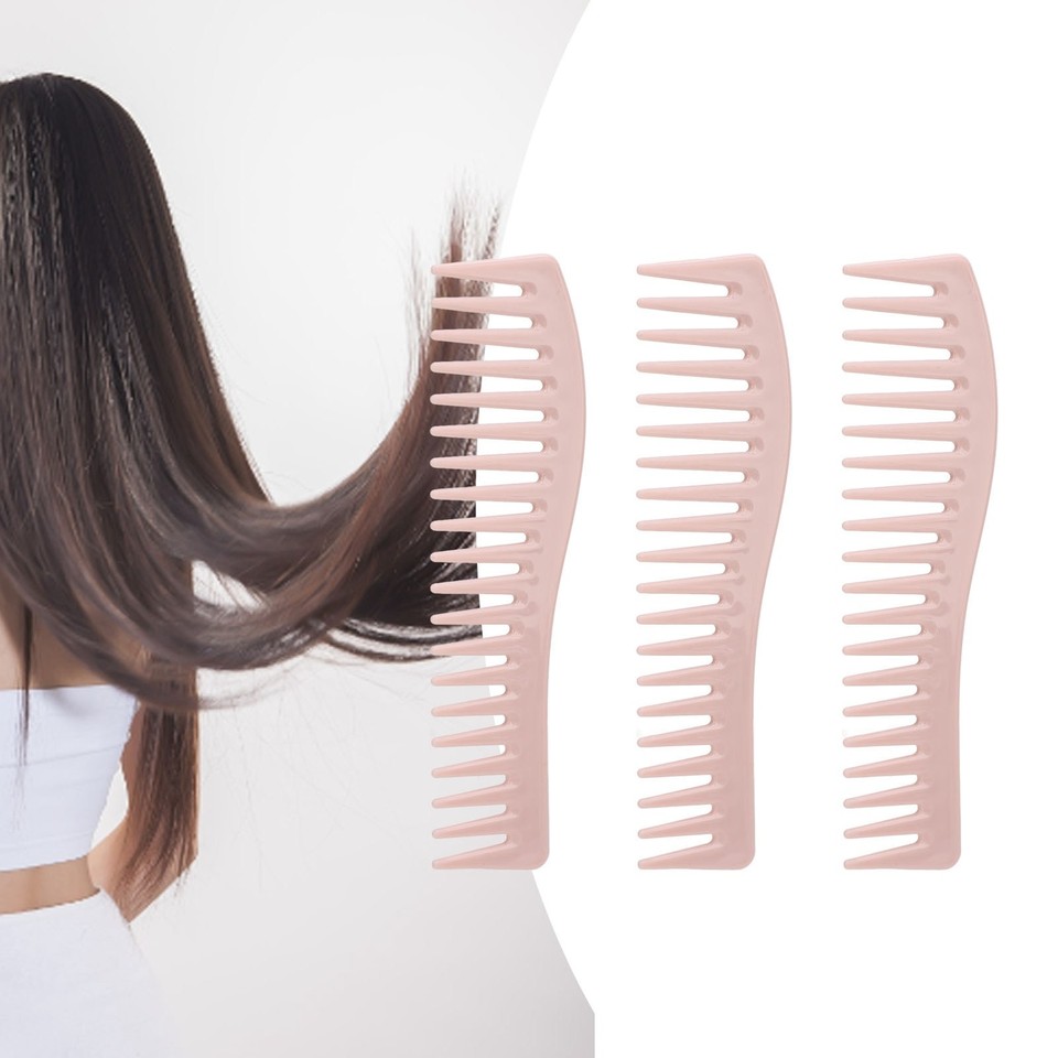 10PCS Hair Detangling Comb Plastic Wide Tooth Compact Professional ...