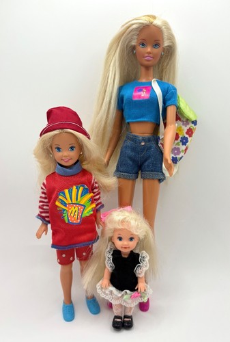 Barbie Sisters Lot 3 Dolls 90s Beach Skipper, McDonalds Stacie, Bedtime ...
