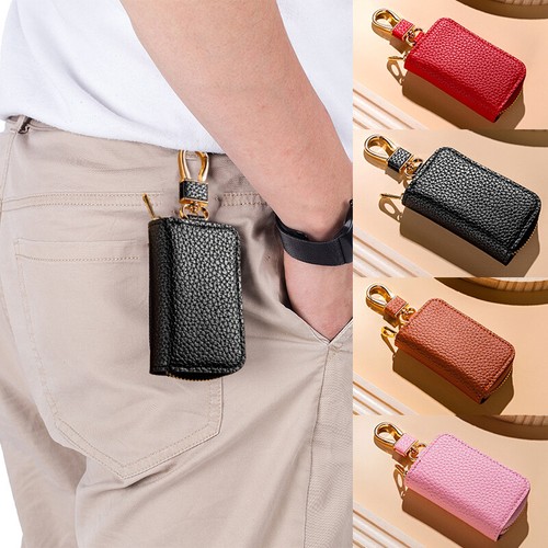 PU Key Pouch Men Women Key Holder Organizer Car Key Bag Keychain Wallet ...