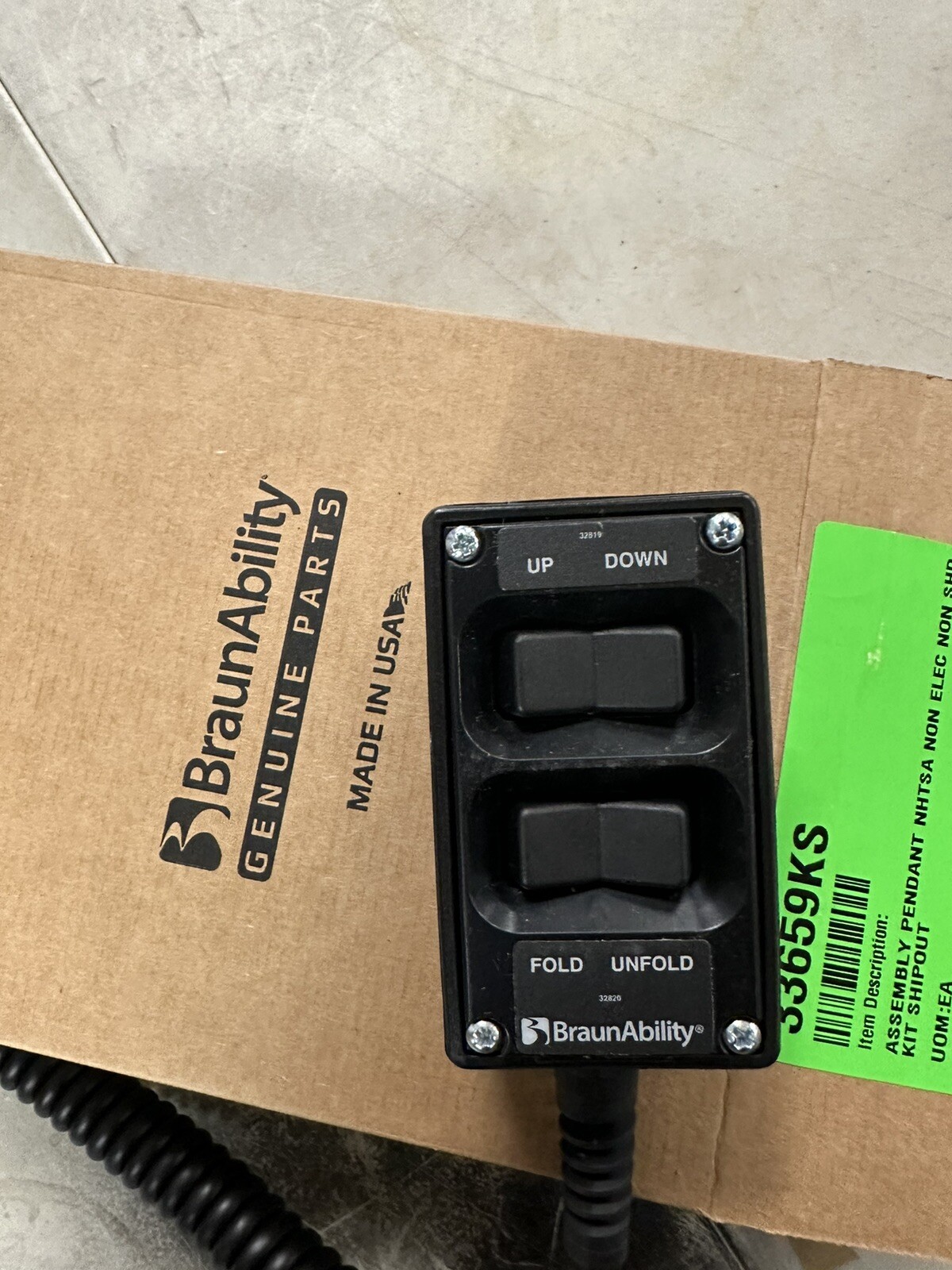 Braun Wheelchair Lift Pendant Controller 33659KS for sale online | eBay