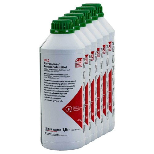Antigel Concentré Febi 18 LC 6 X 1,5 Litre Vert pour Fiat Mini Toyota ...