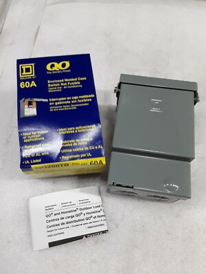 QO200TR SQUARE D 60AMP 240V ENCLOSED MOLDED CASE W/ QO200 CIRCUIT ...