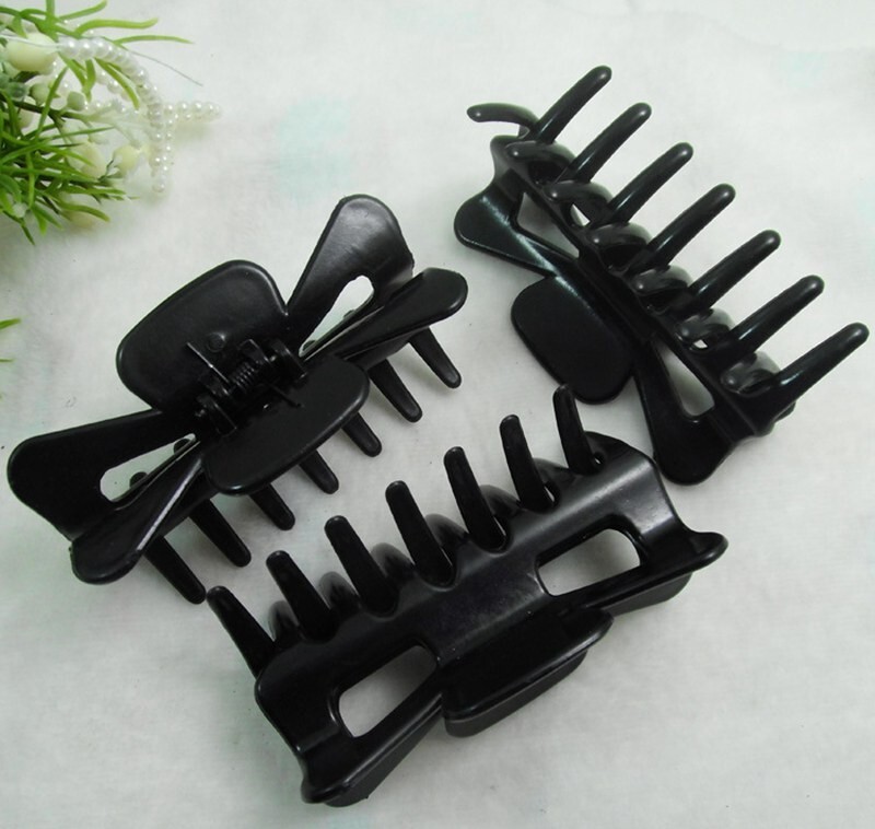 12PCS Black Hair Claw Clips Clamps Hair Accessories Pretty Black Hair ...