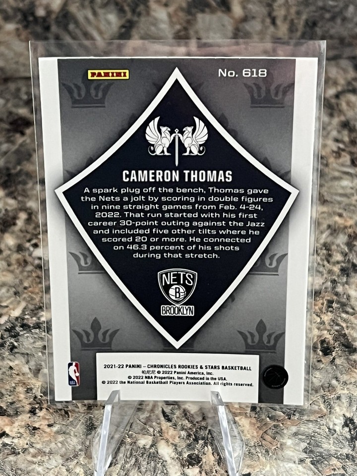 2021-22 Panini Chronicles Crusade #618 Cameron Thomas Rookie Card | eBay