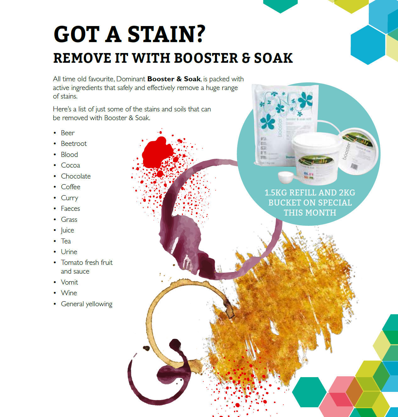 Eco BOOSTER & SOAK OXYGEN BLEACH Laundry Washing Powder 1.5kg - 25 ...