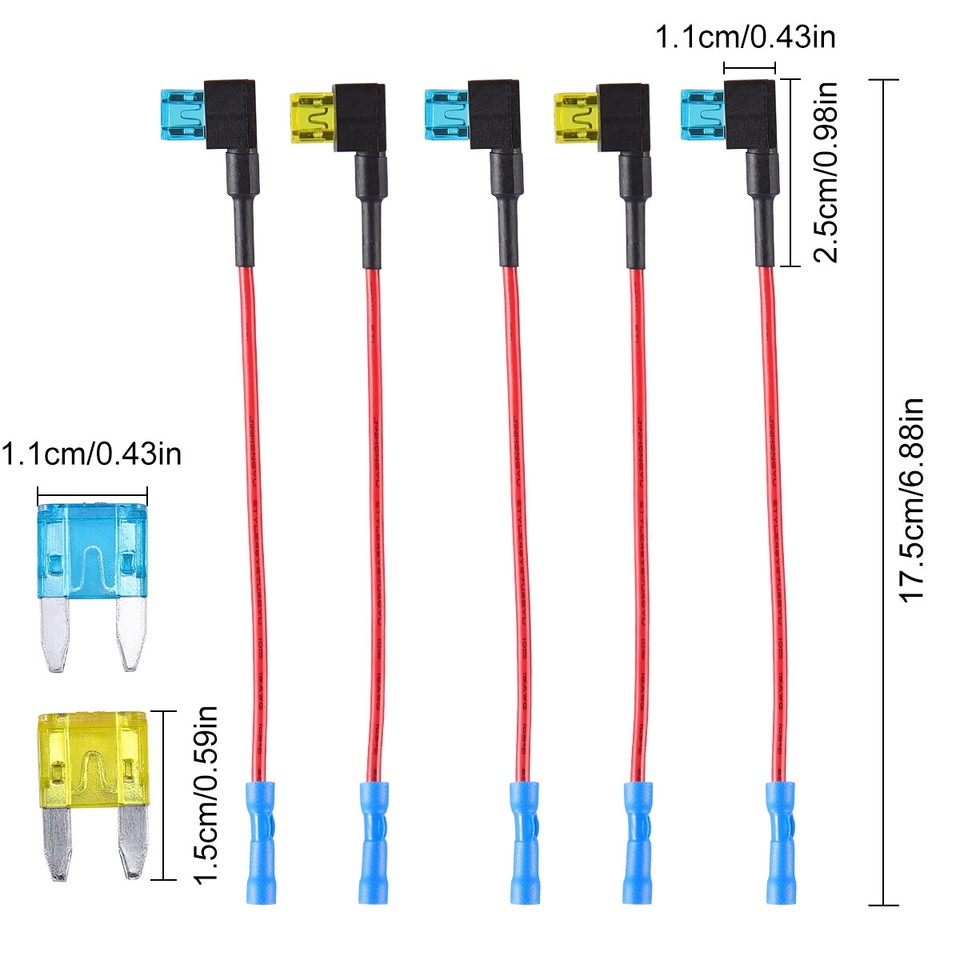 30Pcs Fuse TAP ADAPTER KIT 12V 15 Amp 20Amp Car Add-a-circuit Mini ATM ...