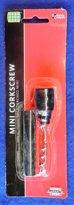 Mini Corkscrew w/ Protective Cap 2" Screw Black G&S Metal Products ...
