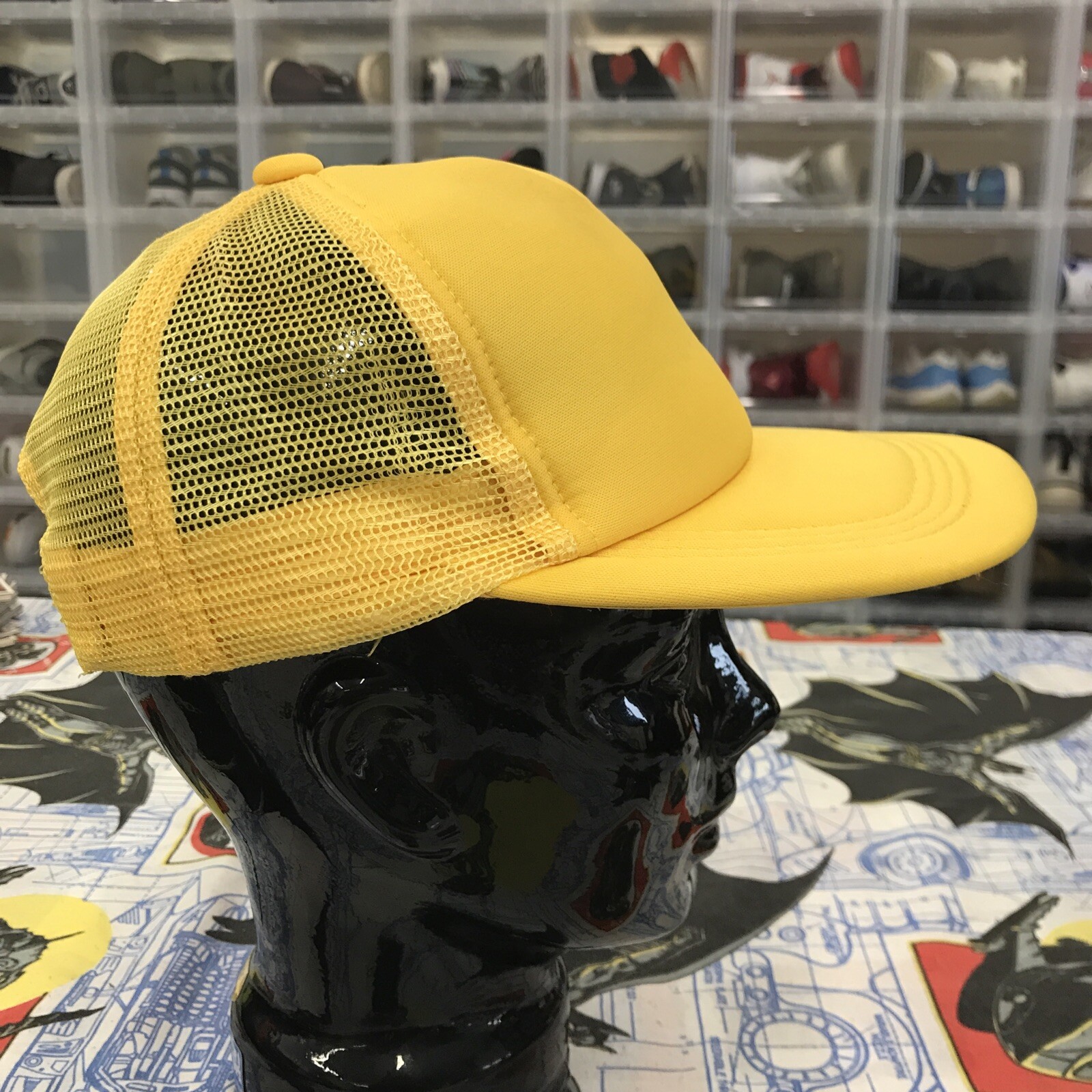 Blank Yellow Mesh Trucker Hat - Gem