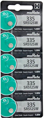 15 Murata 335 Sr512sw Sr512w Watch Batteries Made in Japan-Free Ship W ...