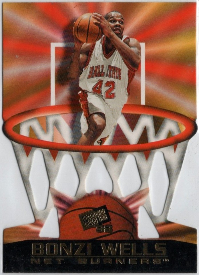 1998 Press Pass Net Burners Bonzi Wells Rookie Insert Card #NB15 Trail ...