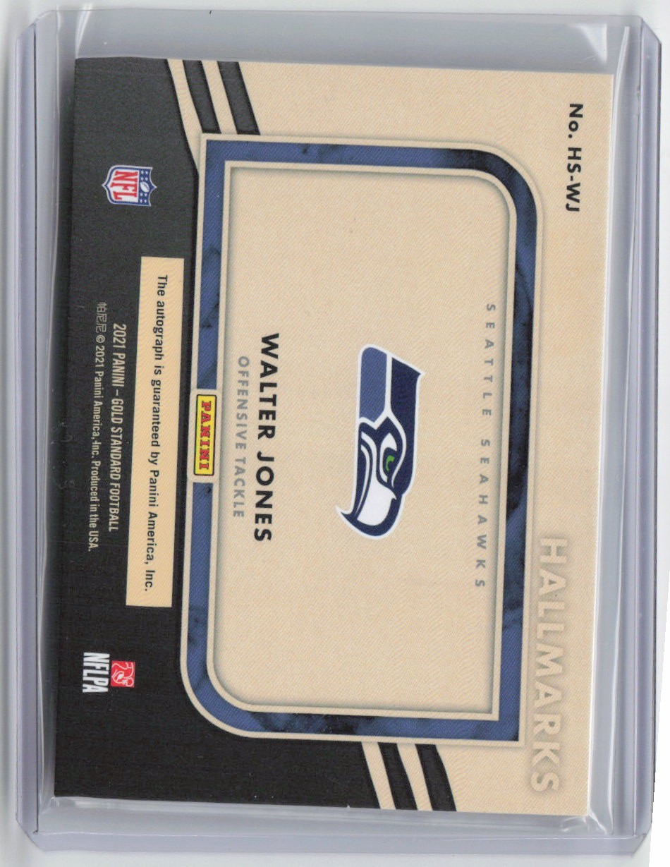 2021 Panini Gold Standard - Hall Marks Walter Jones #HS-WJ /99 (AU) for ...