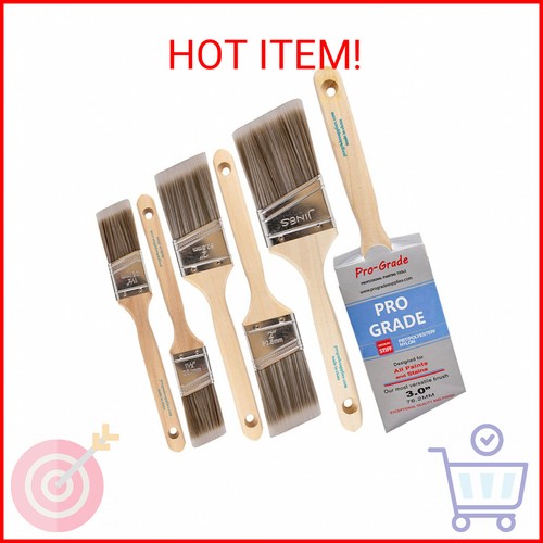 Pro Grade - Paint Brushes - 6 Pack Variety Angle Paint Brushes | eBay