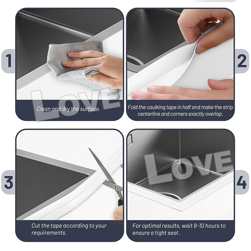 Self Adhesive Kitchen Bathroom Waterproof Wall Corner Sealing Tape ...