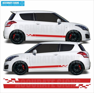 Stickers for Suzuki Swift side Stripes Decals Vinyl Graphics | eBay UK