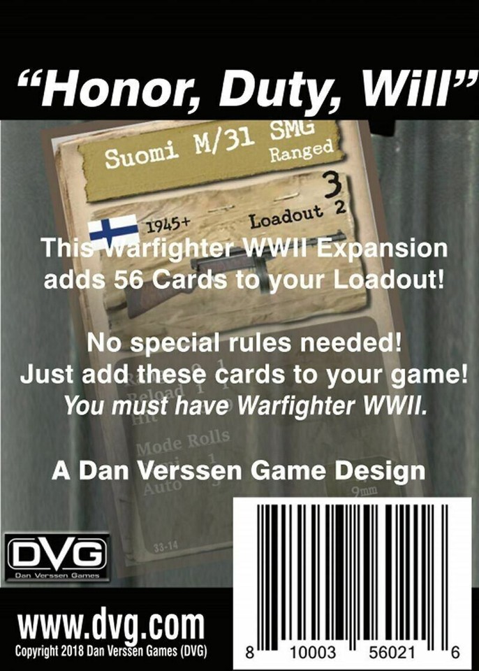 DVG Warfighter: WWII Expansion #33 – Finland Pack 2 Dan Verssen Games ...