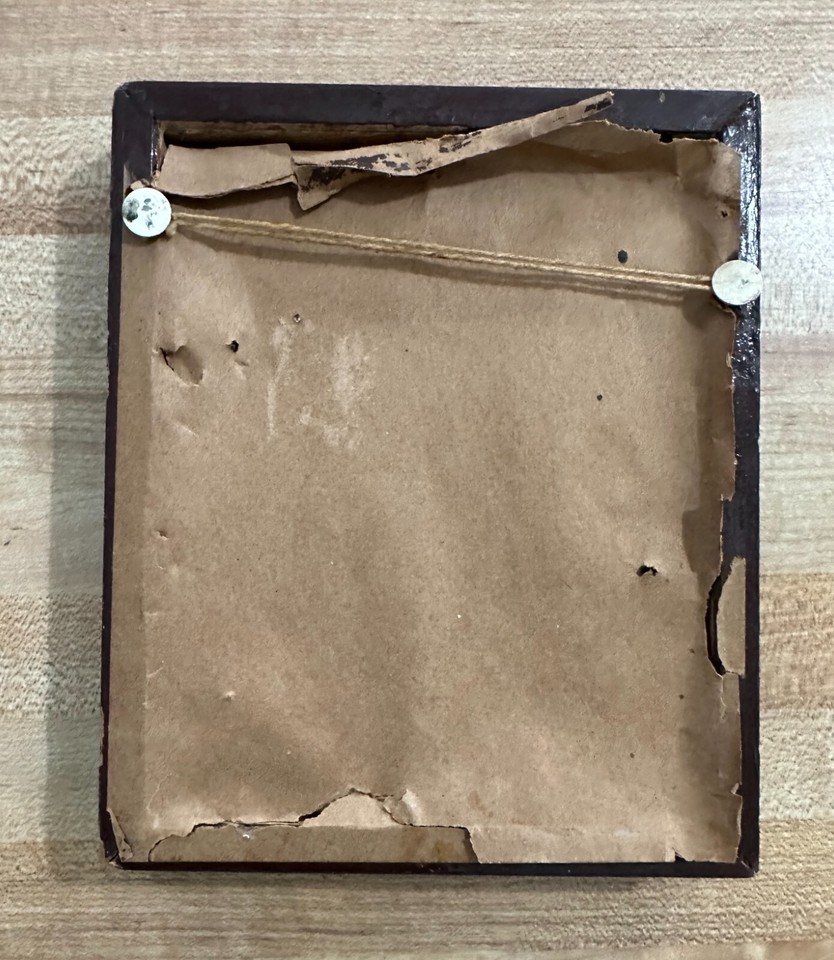 Vintage Wood Framed Master Simpson Devis Print Boy With Dog Convex ...