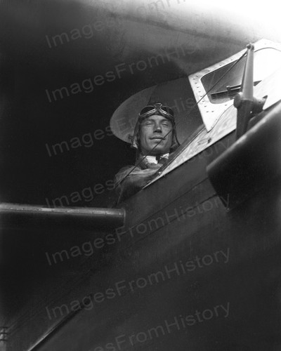 8x10 Print Wilmer "Bill" Stultz aboard Amelia Earhart Fokker Friendship ...