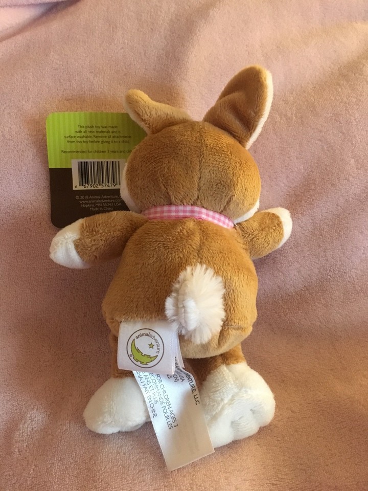 Animal Adventure Bunny Plush Stuffed Animal Doll 6” New Small Easter ...