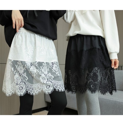 Women Lace Fake Top Lower Sweep Shirt Extender Skirt Detachable ...