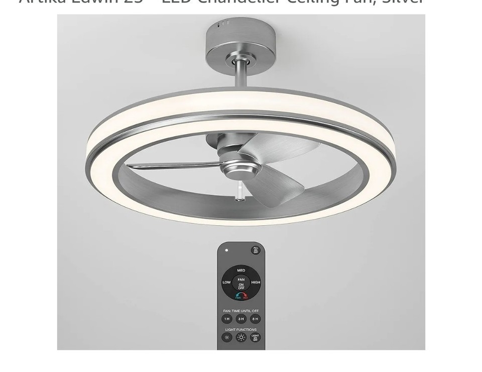 Artika Edwin 23" LED Chandelier Ceiling Fan Open Box | eBay