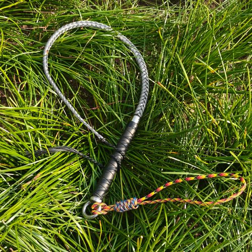 28" Handmade 304 Stainless Steel Steel Whip Horse Bull Whip Cowboy ...