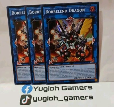 YUGIOH BORRELEND DRAGON X3 SUPER RA02-EN043 1 ST EDITION LIGHT PLAYED ...