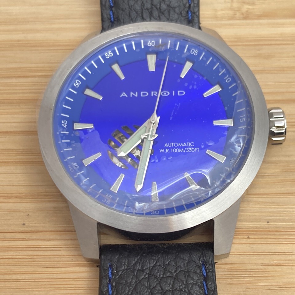 Android AD477 Antiforce Automatic 20 Jewels Skeleton Silvertone Case ...