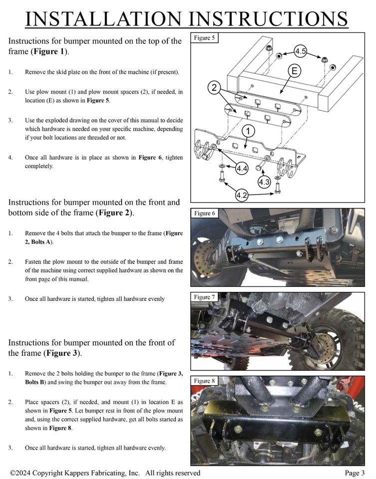 COLEMAN OUTFITTER 400 / 550x / 750x - All Years -KFI UTV 60" Snow Plow ...