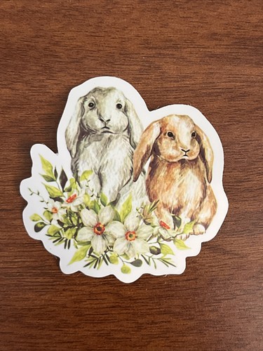 Holland Lop Bonded Rabbit Sticker - Decal For Hydroflask Laptop ...