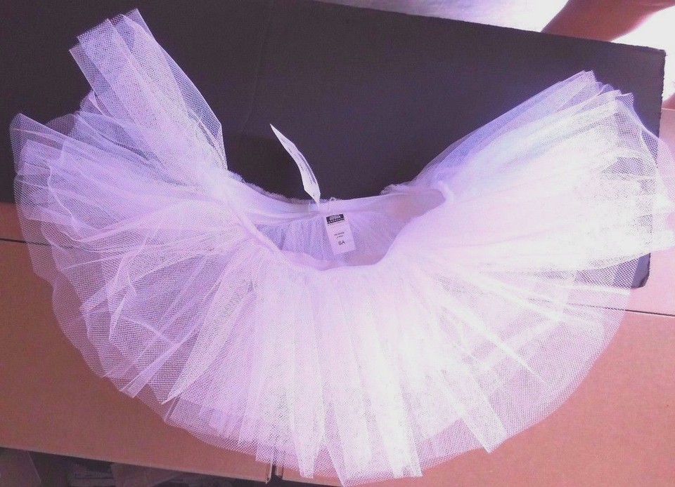 WHITE 3 Layer Nylon Net (stiff) Tutu Girls/Ladies sizes Bando #4904 ...