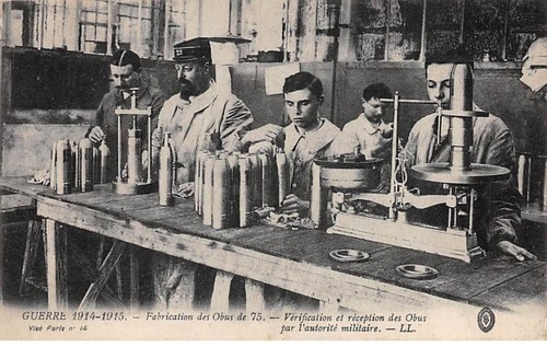 MILITARIA - SAN34028 - Fabrication des Obus de 75 - Vérification et ...