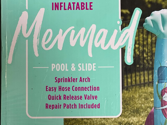 Member's Mark Inflatable Pool & Slide With Sprinkler Arch Over 5 FT ...