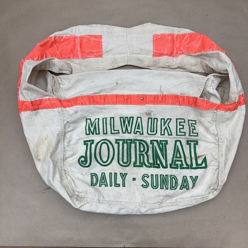 Vintage Milwaukee Journal Daily-Sunday Paper Boy Delivery Bag Newspaper ...