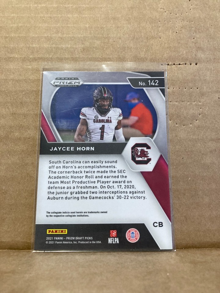 JAYCEE HORN 2021 PANINI PRIZM DRAFT PICKS ROOKIE RC #142 | eBay