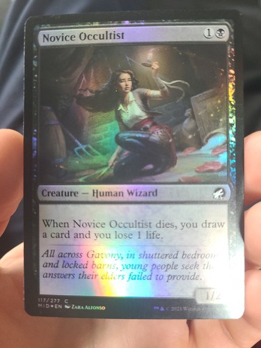 MTG MID Novice Occultist PACK FRESH (117/277) FOIL Innistrad: Midnight ...