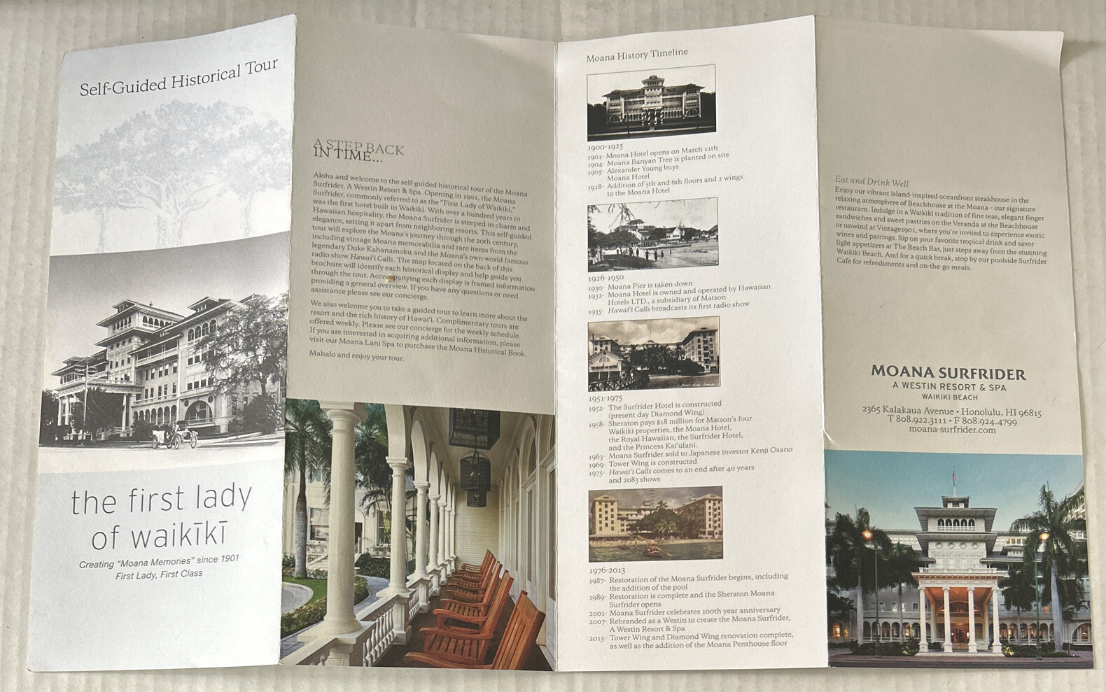 Moana Hotel The First Lady of Waikiki Self-Guided Historical Tour ...