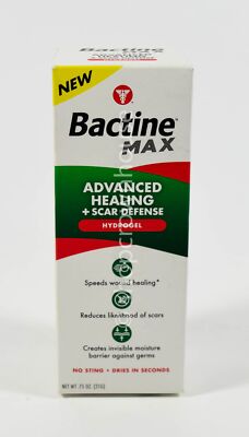 BACTINE MAX Advanced Healing + Scar Defense HYDROGEL .75oz first aid ...