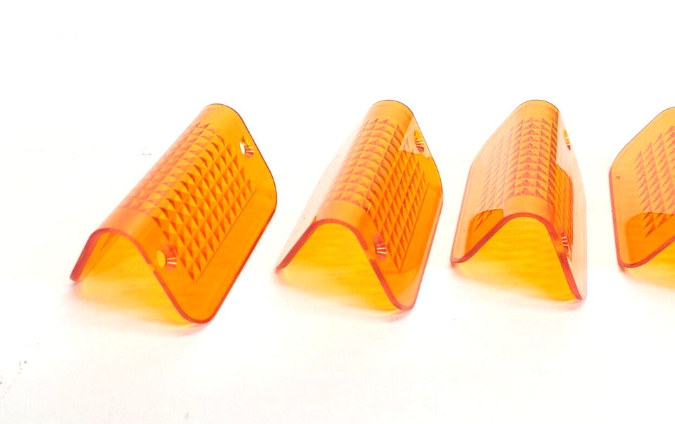 (5) Wide V Lund Visor Cab Moon Sun Replacement Light Lens Lenses Amber ...