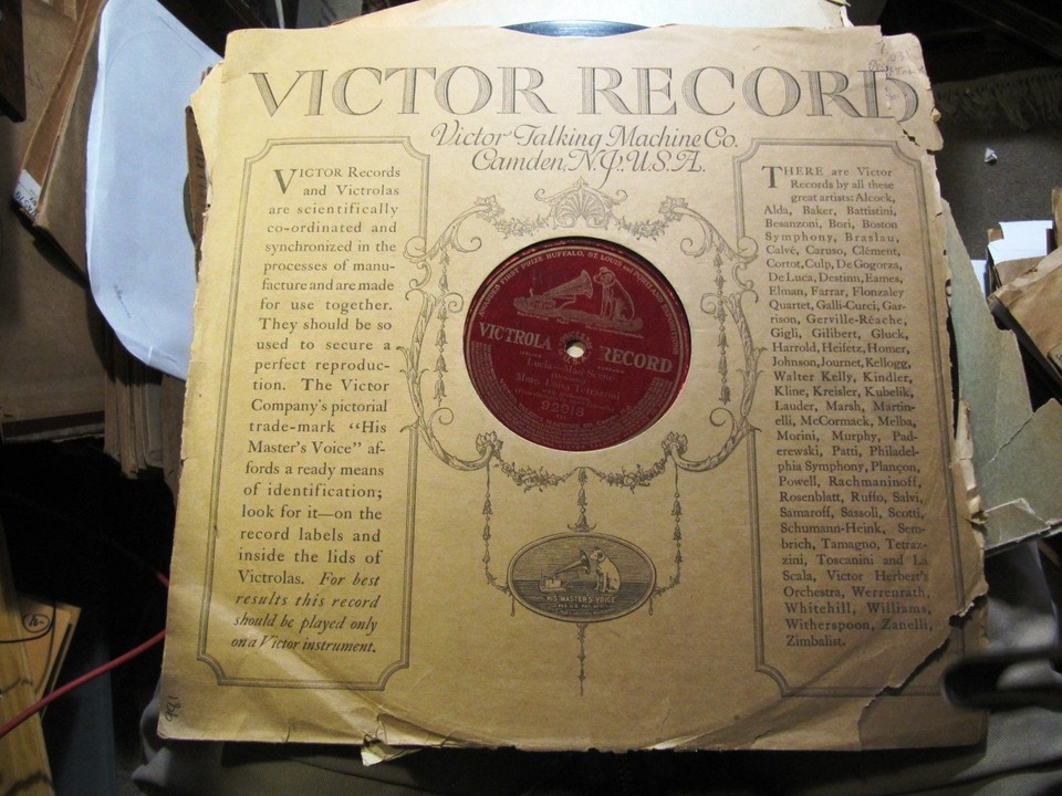 1907 LONDON TETRAZZINI LUCIA MAD SCENE Splendon Alb Fransella Flute ...