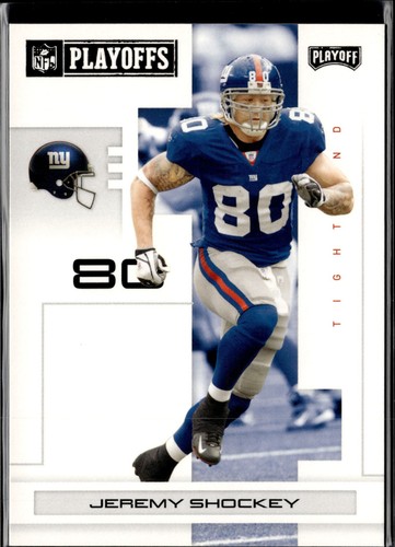 2007 Playoff NFL Playoffs #63 Jeremy Shockey Black #/199 New York ...