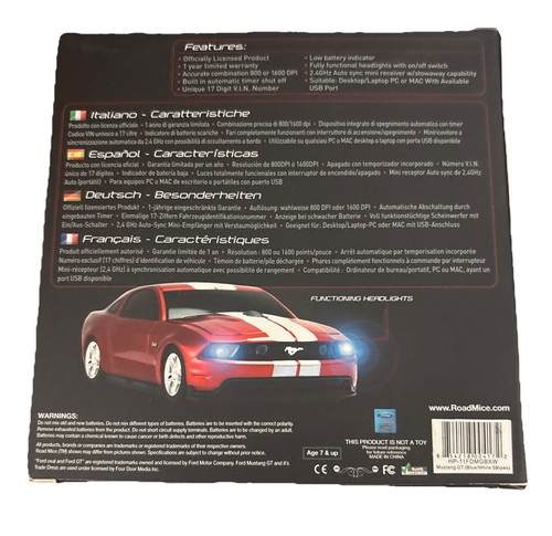 Road Mice Ford Mustang 5.0 GT Blue Wireless Computer Mouse Tested ...