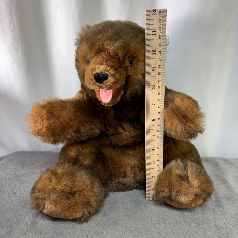 Cascade Toy Brown Bear Plush Hand Puppet VTG Realistic Soft Furry ...