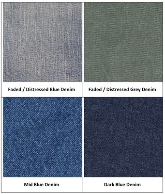 Denim Elbow / Knee Patches, Square, Iron On & Sew, 4 Shades. Repair ...