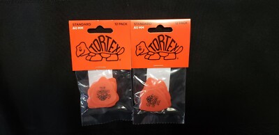 2-Pack Dunlop Tortex .60mm Orange Picks (418P.60) 24-Picks Total | eBay