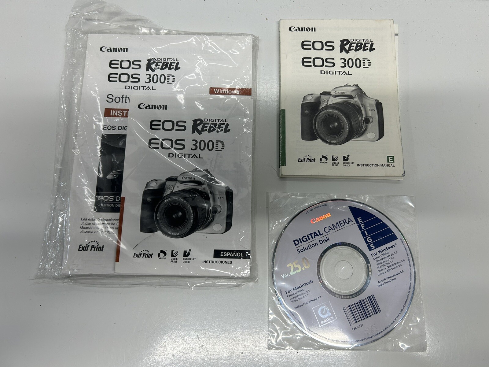Canon EOS Digital Rebel / EOS 300D 6.3MP Digital SLR Camera - Silver ...