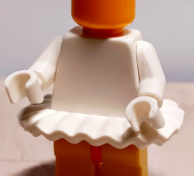 New LEGO Ballet Skirt Tutu Solid White Frilly Fluffy Fits on Legs Under ...
