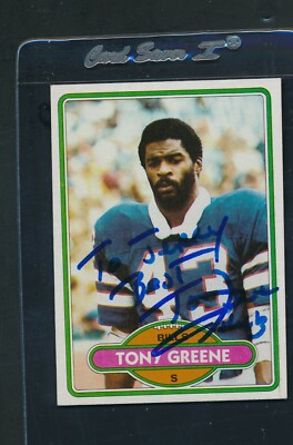 1980 Topps #503 Tony Greene Bills Signed Auto *33356 | eBay